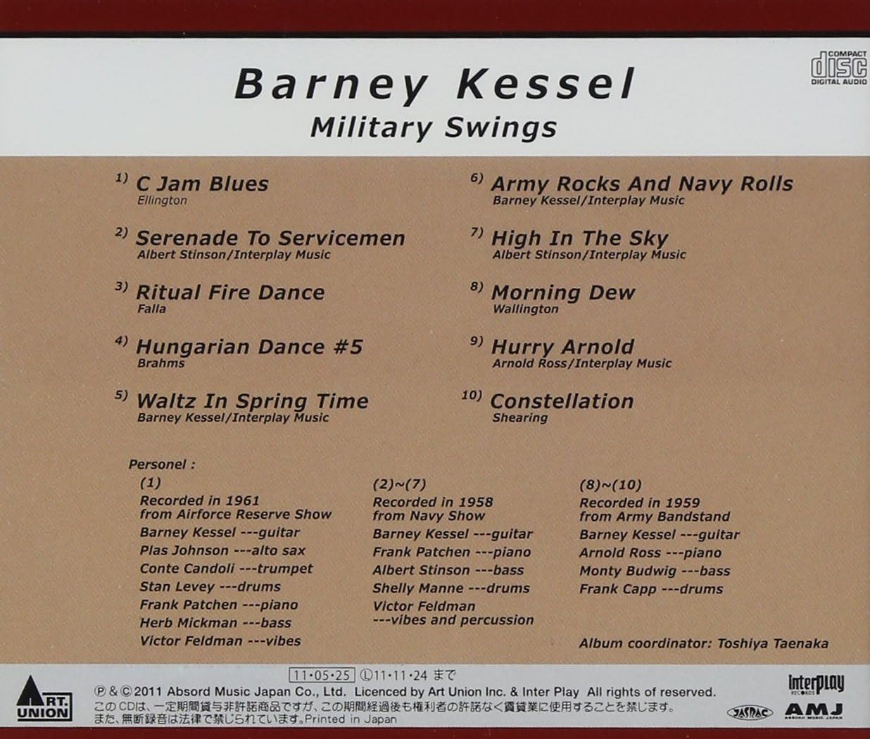Barney Kessel - Military Swing [CD] | Echo's Record Bar Online Store